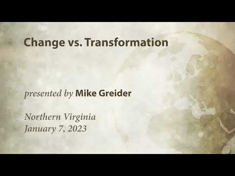 Change vs Transformation | United Church of God