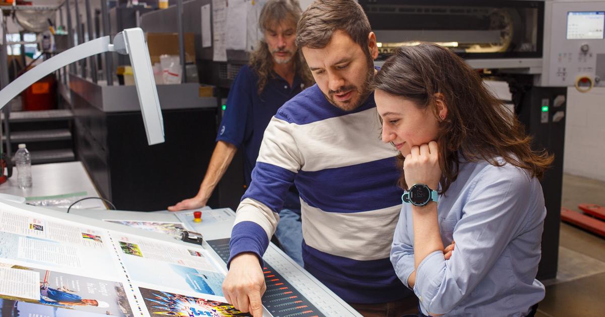 Editorial Staff Takes Tour of Hopkins Printing | United Church of God