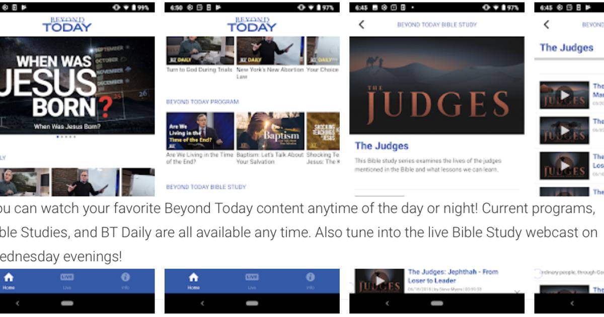 NEW! Beyond Today TV App on Google Play | United Church of God